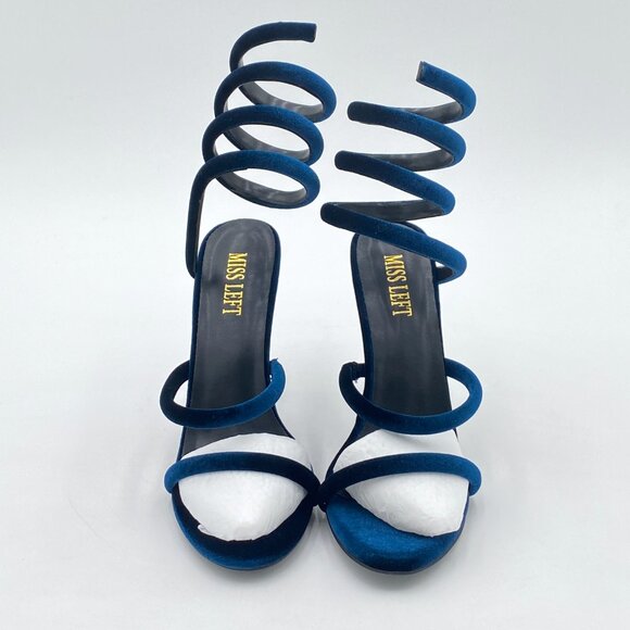 Miss Left | Shoes | Miss Left Ankle Strappy Sandals Soft Velvet Open ...